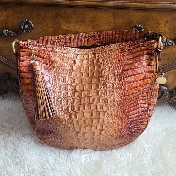 Brahmin | Bags | Brahmin Melbourne Crocodile Shoulder Hobo Bag | Poshmark